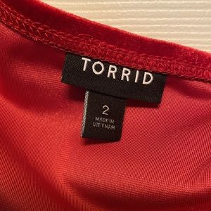 torrid | Tops | Brand New Torrid Red Velvet Off The Shoulder Shirred ...
